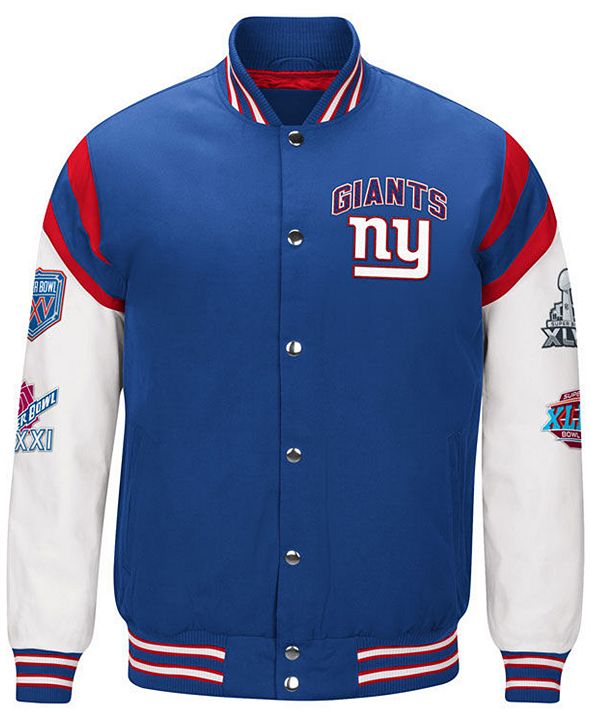 Authentic NFL Apparel Men's New York Giants Home Team Varsity Jacket ...