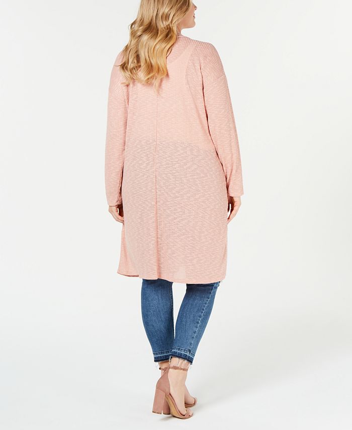 Eyeshadow Trendy Plus Size Textured Cardigan - Macy's