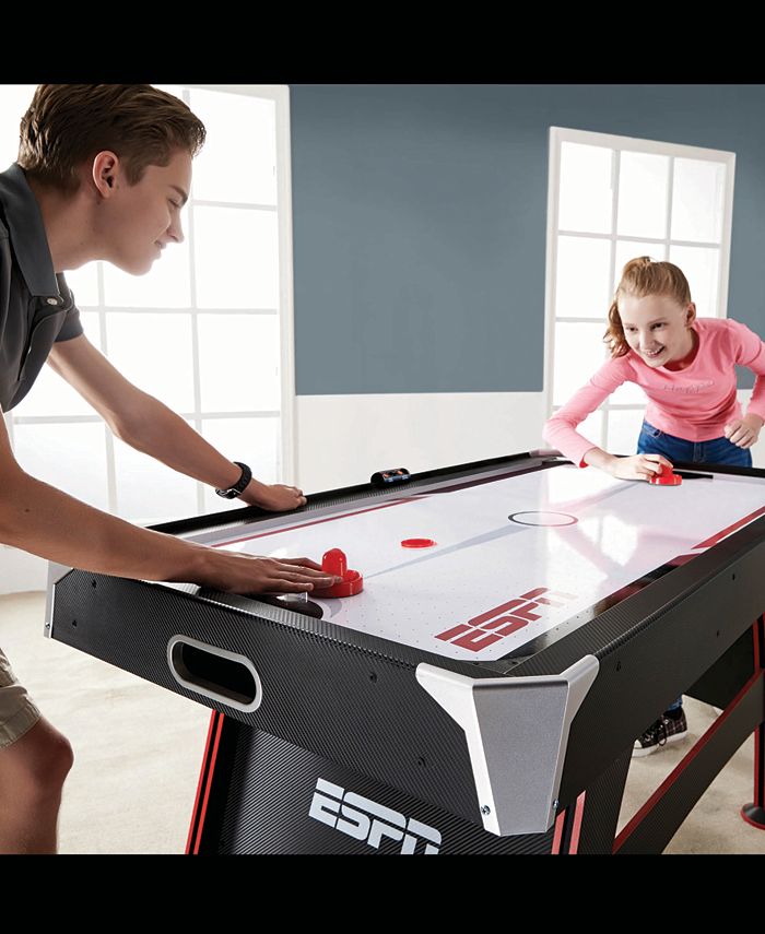 MD Sports ESPN 5' Air Powered Hockey Table with LED Electronic Scorer ...