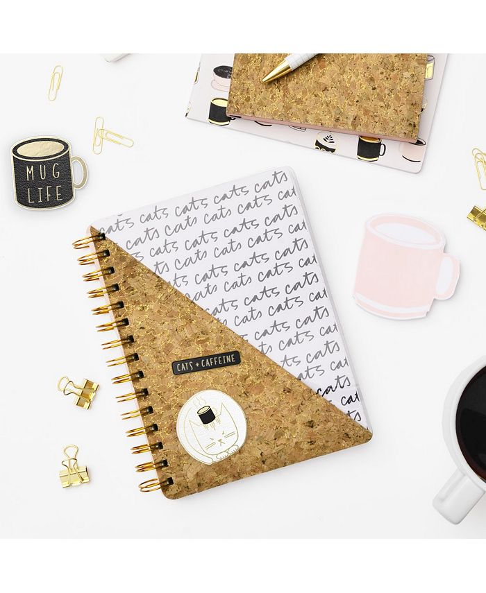 Mara-Mi Spiral Cork and Clear Medium Notebook - Macy's