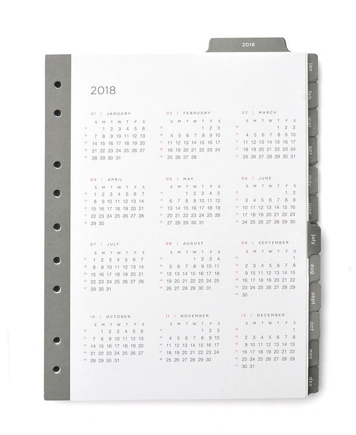 Russell & Hazel 2018/2019 Mini Month Tabs - Macy's