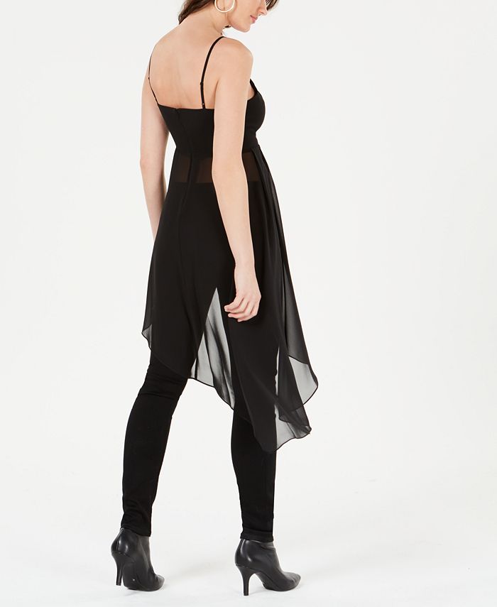 GUESS Danielle Embroidered Asymmetrical Camisole - Macy's