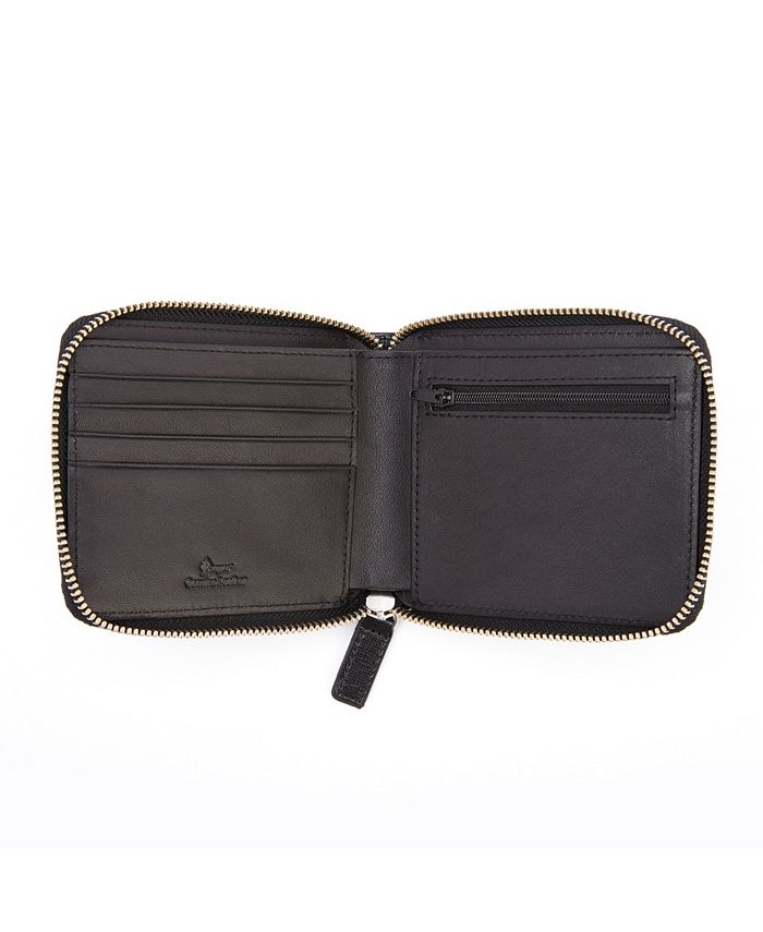 ROYCE New York Royce RFID Blocking Zip Around Wallet in Genuine ...