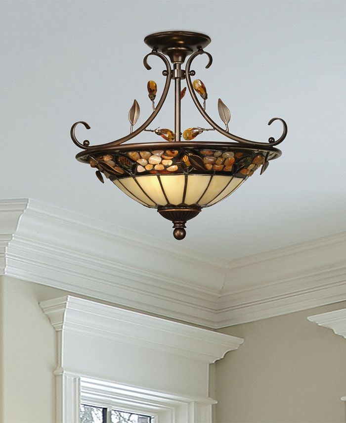 Dale Tiffany Pebble Stone Hanging Fixture - Macy's