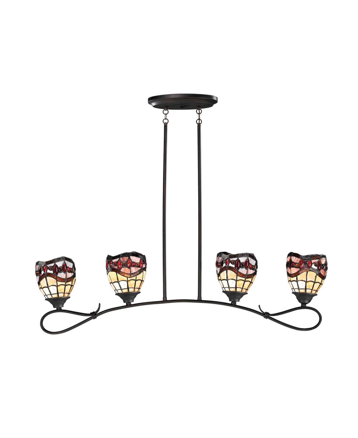 Click here for Dale Tiffany Fall River 4Lt Tiffany Island Fixture... prices