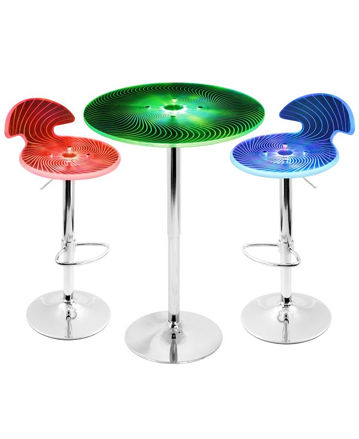 Lumisource Spyra 3 Piece Light Up Bar Set - Macy's