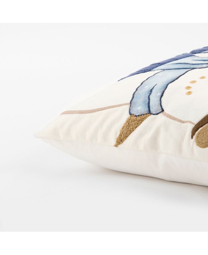 Rizzy Home 20" x 20" Snowman Pillow Cover - Macy's