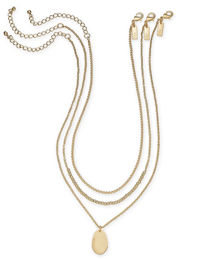 INC International Concepts I.N.C. Gold-Tone 3-Pc. Set Beaded & Oval ...