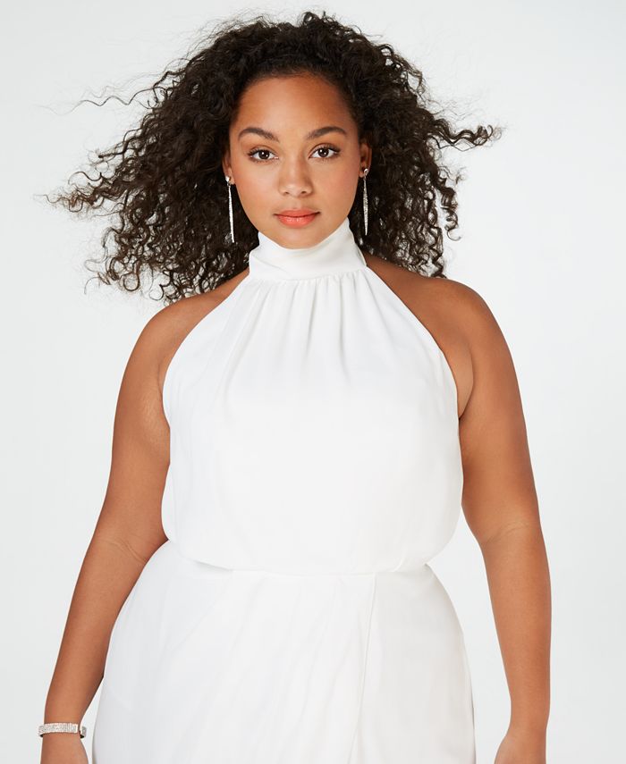 City Chic Trendy Plus Size Halter Midi Dress - Macy's