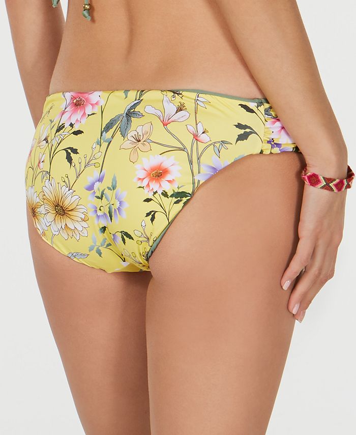 Lucky Brand Reversible Side Shirred Hipster Bikini Bottoms Macys