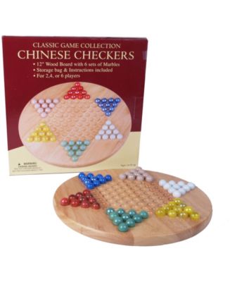 12" Wood Chinese Checkers Set with Marbles - Macy's