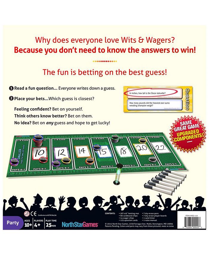 North Star Games Wits and Wagers Deluxe Edition - Macy's