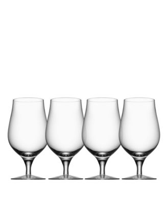Orrefors Beer Taster Glasses, Set of 4 - Macy's