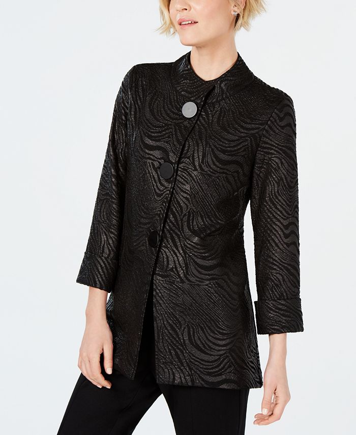 JM Collection Damask Swing Jacket, Created for Macy's - Macy's