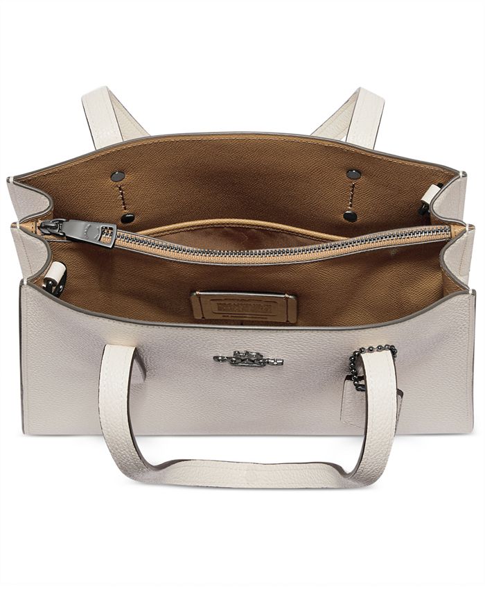 COACH Charlie 28 Carryall in Pebble Leather - Macy's