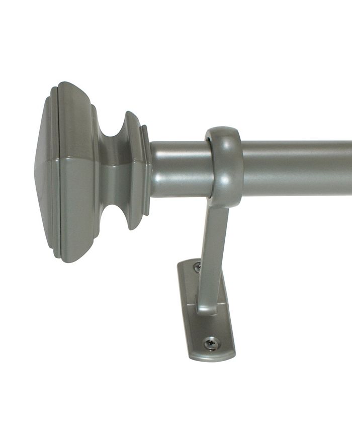 Decopolitan 1-Inch Outdoor Square Telescoping Curtain Rod Set, 42-120 ...