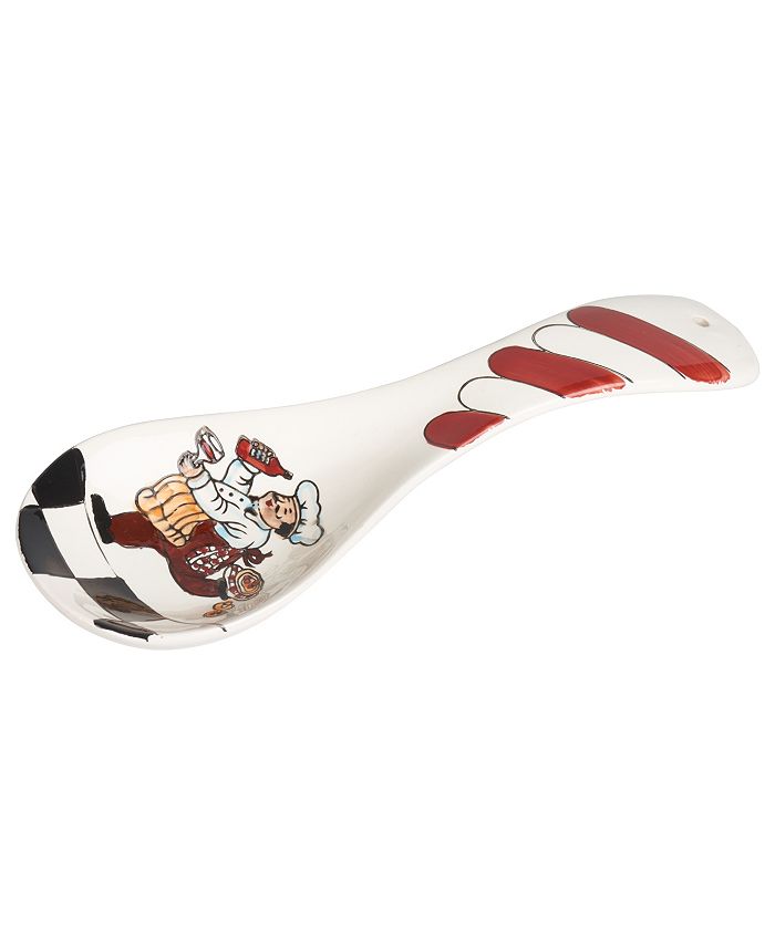 Lorren Home Trends Chef Ceramic Spoon Rest-Set of 2 - Macy's
