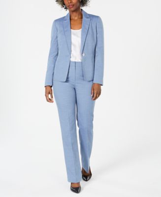 Le Suit Petite Textured One-Button Pantsuit - Macy's