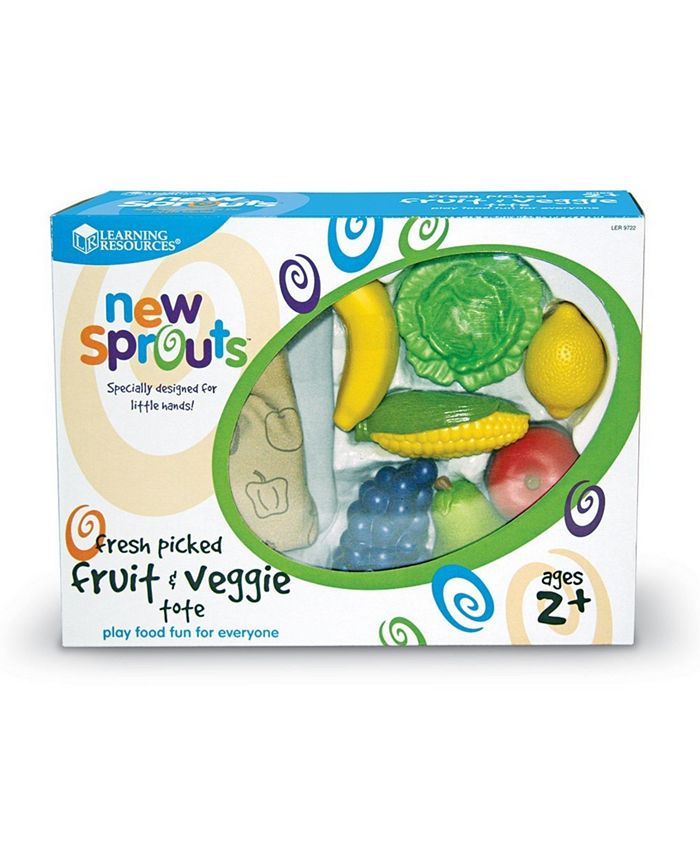 Learning Resources Fresh Picked Fruit and Veggie Tote 17 Pieces - Macy's