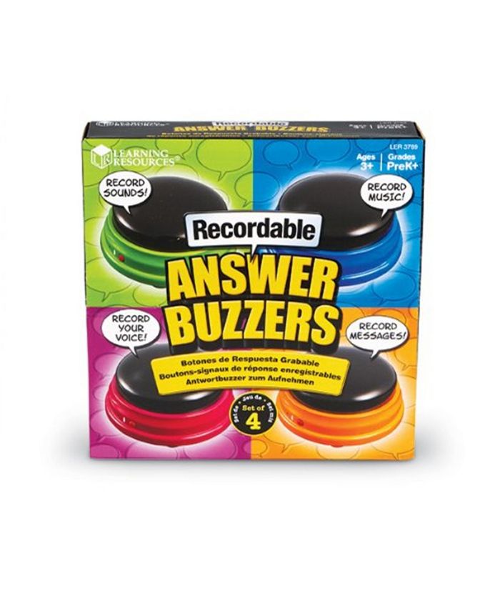 Learning Resources Recordable Answer Buzzers Set-4 Pieces - Macy's
