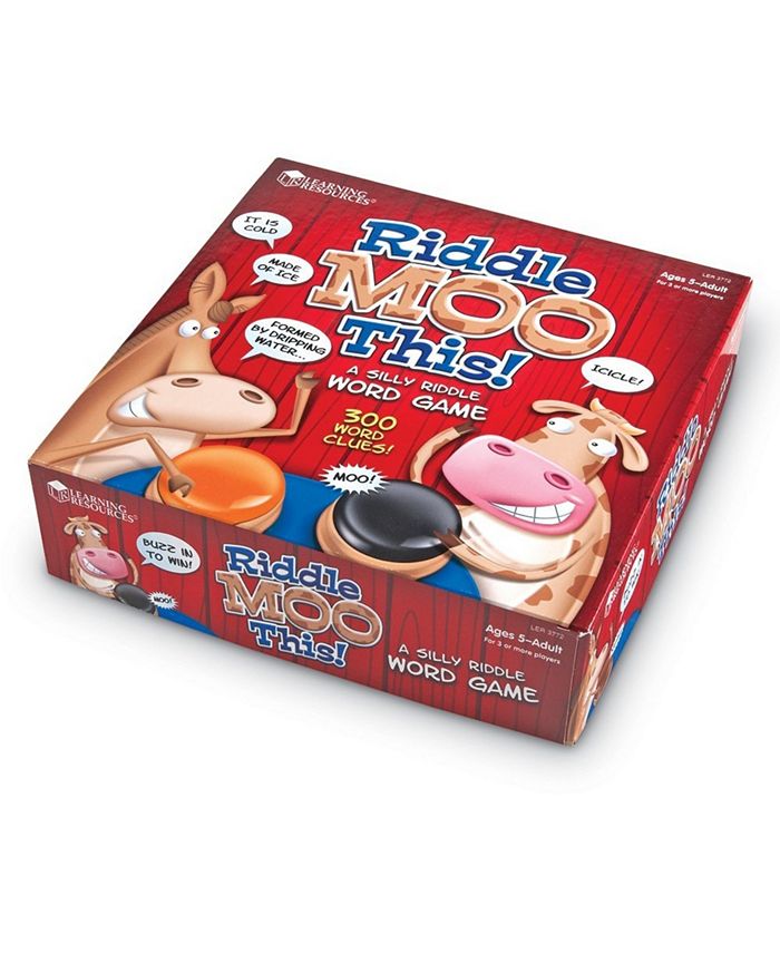 Areyougame Learning Resources Riddle Moo This Silly Riddle Word Game ...