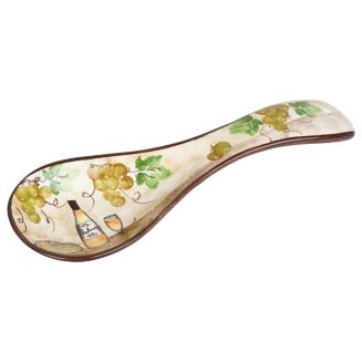 Lorren Home Trends White Grape Ceramic Spoon Rest Set of 2 - Macy's