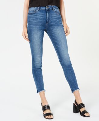DL 1961 Farrow Frayed High-Rise Skinny Jeans - Macy's