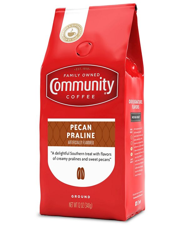 Community Coffee Pecan Praline Medium Roast Premium Ground Coffee, 12 ...