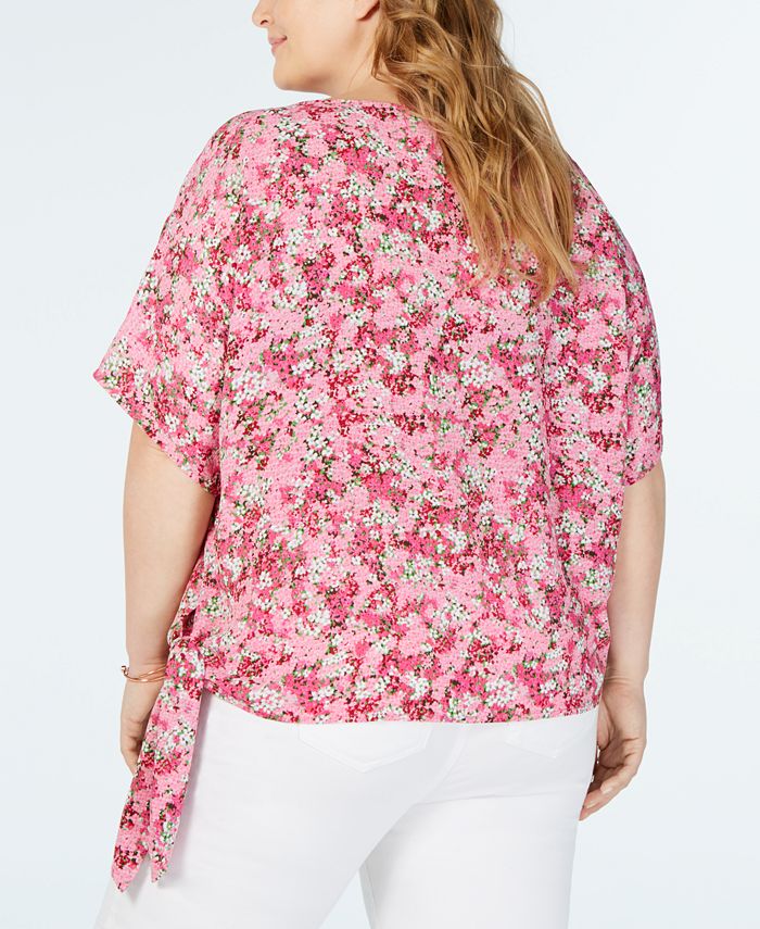 Michael Kors Plus Size Side-Tie Top - Macy's