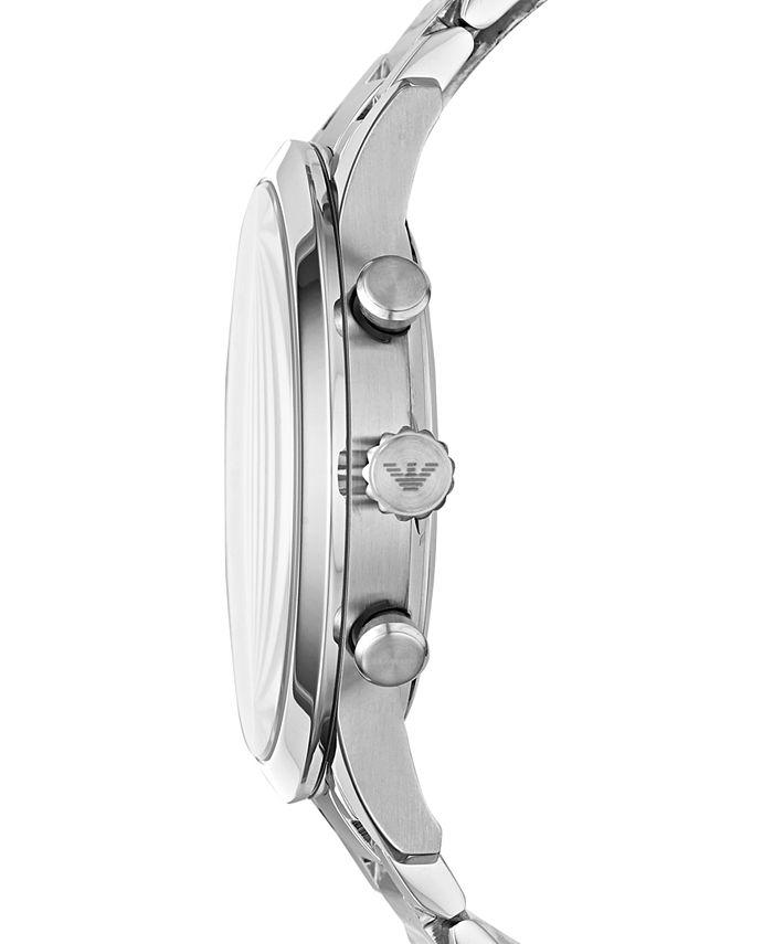 Emporio Armani Men's Chronograph Stainless Steel Bracelet Watch 44mm ...