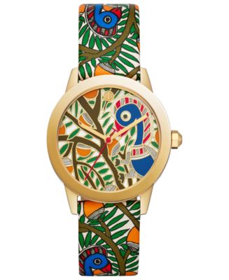 Tory Burch Women's Gigi Multicolor Leather Strap Watch 36mm - Macy's