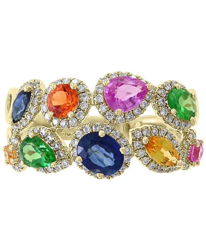 EFFY Collection EFFY® Multi-Sapphire (2 ct. t.w.) and Diamond (3/8 ct ...