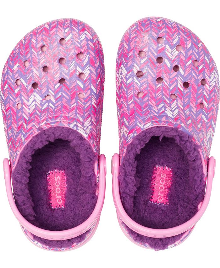 Crocs Toddler & Little Girls Classic Lined Graphic Clog K - Macy's