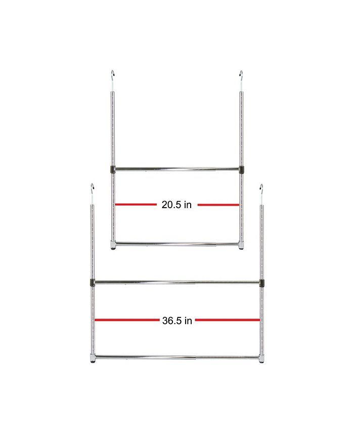 Oceanstar 2-Tier Portable Adjustable Closet Hanger Rod - Macy's