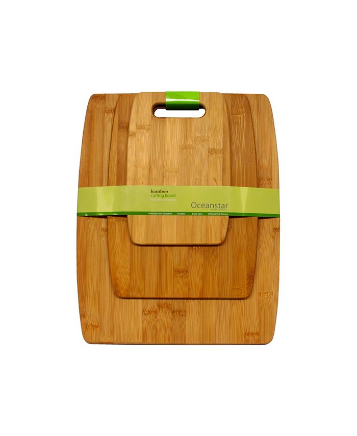 Oceanstar 3-Piece Bamboo Cutting Board Set - Macy's