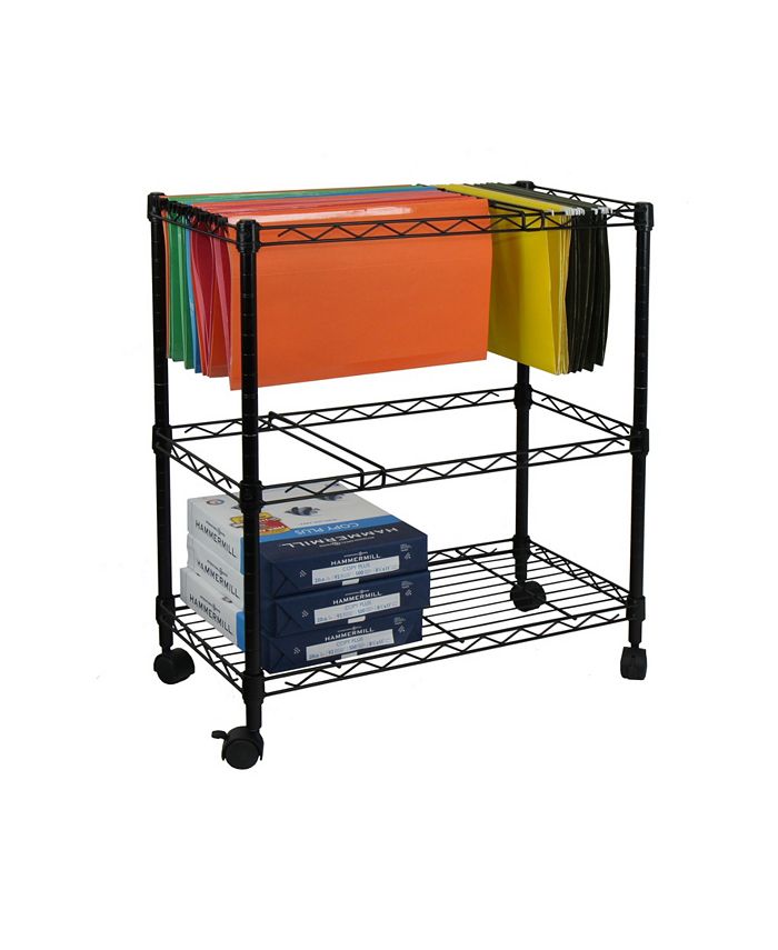 Oceanstar Portable 2-Tier Metal Rolling File Cart - Macy's