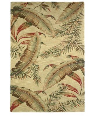 KAS Sparta Ferns 3124 Ivory 3'6" x 5'6" Area Rug - Macy's