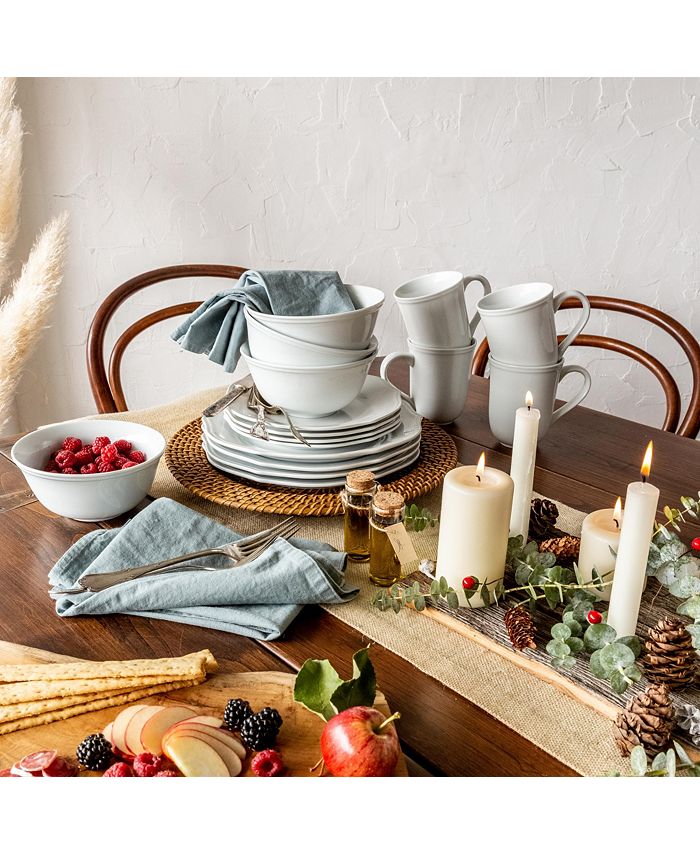 Over and Back Crest 16Pc Dinnerware Set - Macy's