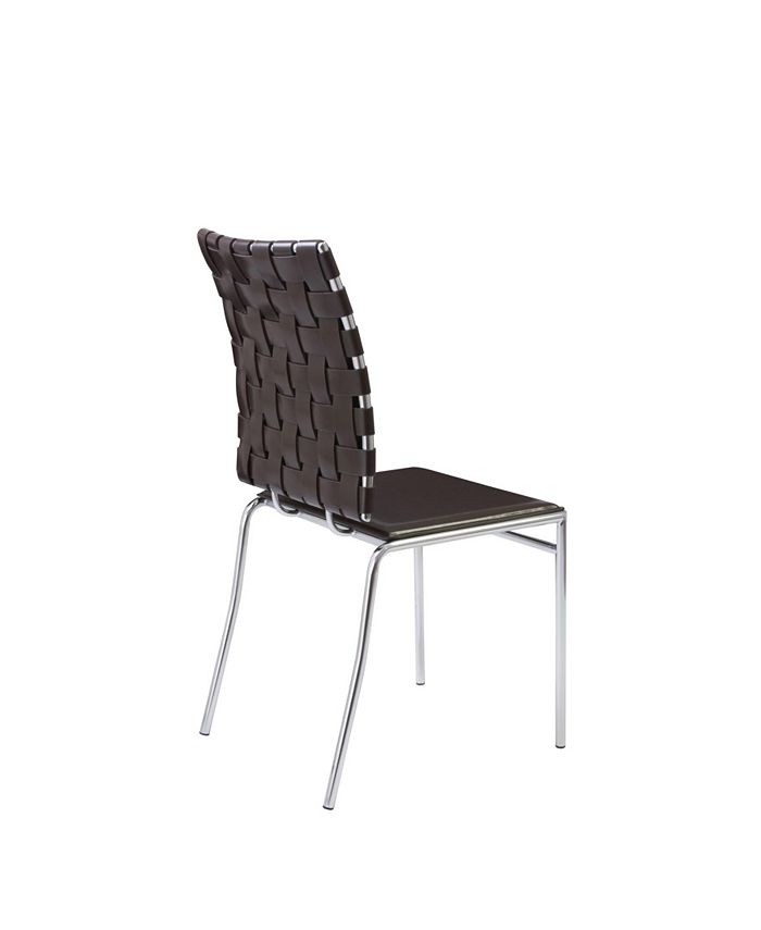 Euro Style Carina Dining Chair with Chrome Legs - Set Of 4 - Macy's