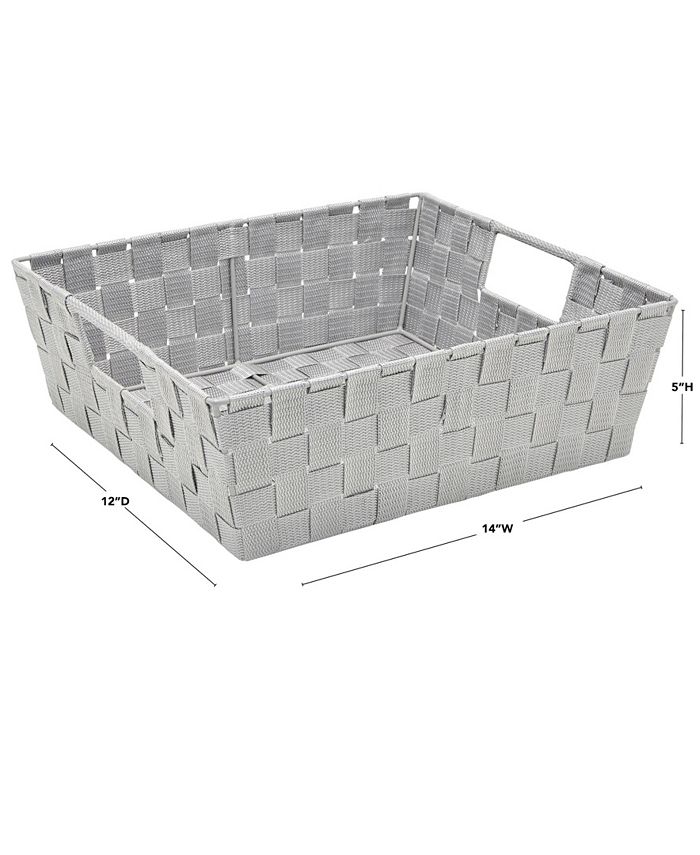 Simplify Large Woven Storage Bin in Gray - Macy's