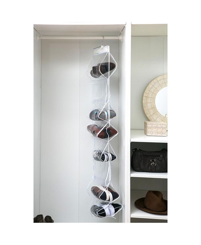 Simplify Crystal Clear 18 Pocket Hanging Shoe Caddy - Macy's