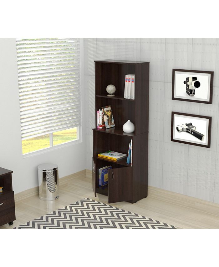 Inval America Bookcase with Enclosed Storage Area - Macy's