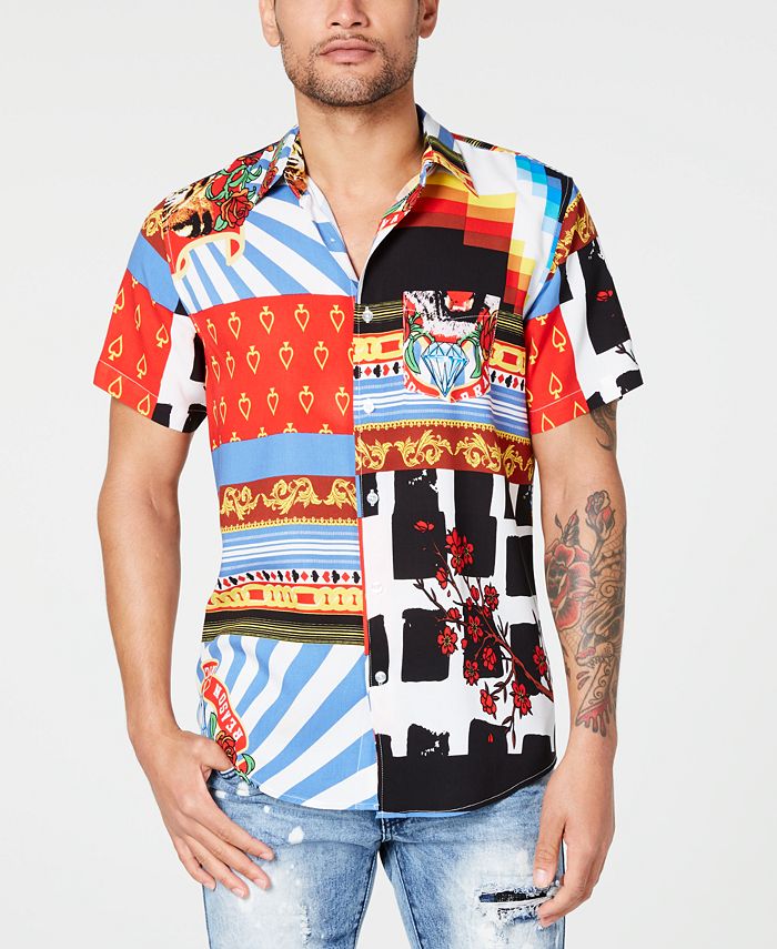 Reason Men's Collision Woven Shirt - Macy's