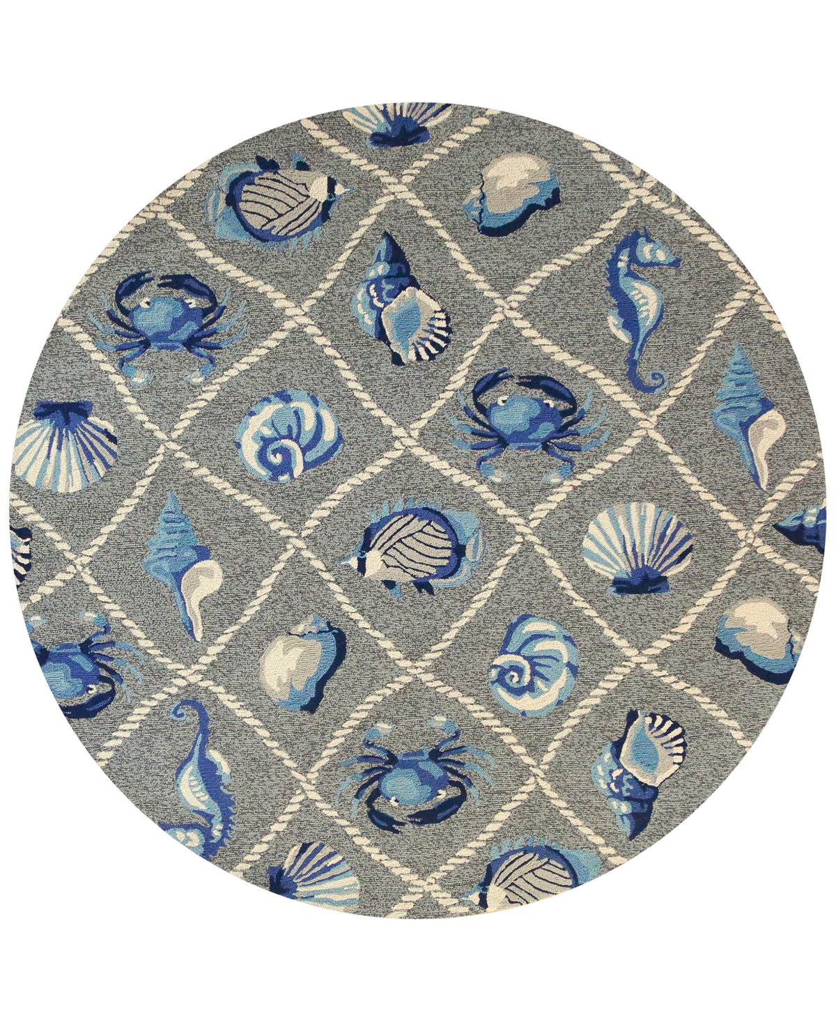 Click here for Kas Harbor Seaside 76 Indoor/Outdoor Round Area Ru... prices
