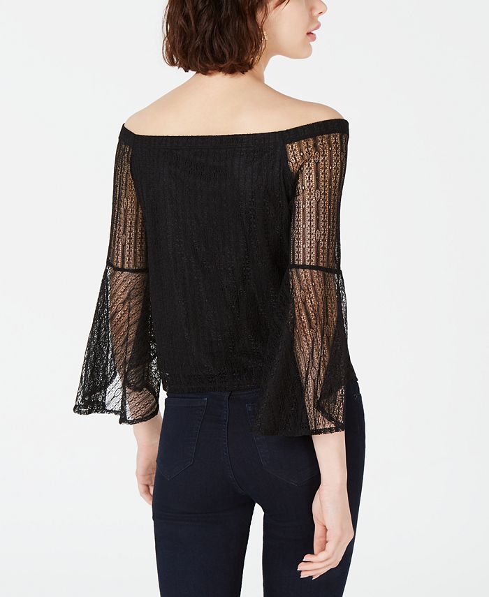 Bar III Lace Off-The-Shoulder Top, Created for Macy's - Macy's