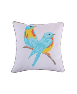 Levtex Home Mayla Watercolor Birds Decorative Pillow, 20" x 20" - Macy's