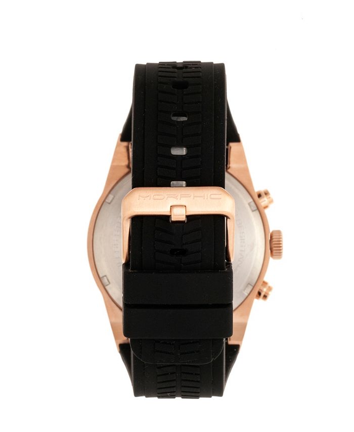 Morphic Quartz M72 Series, MPH7204, Black/Rose Gold Chronograph ...