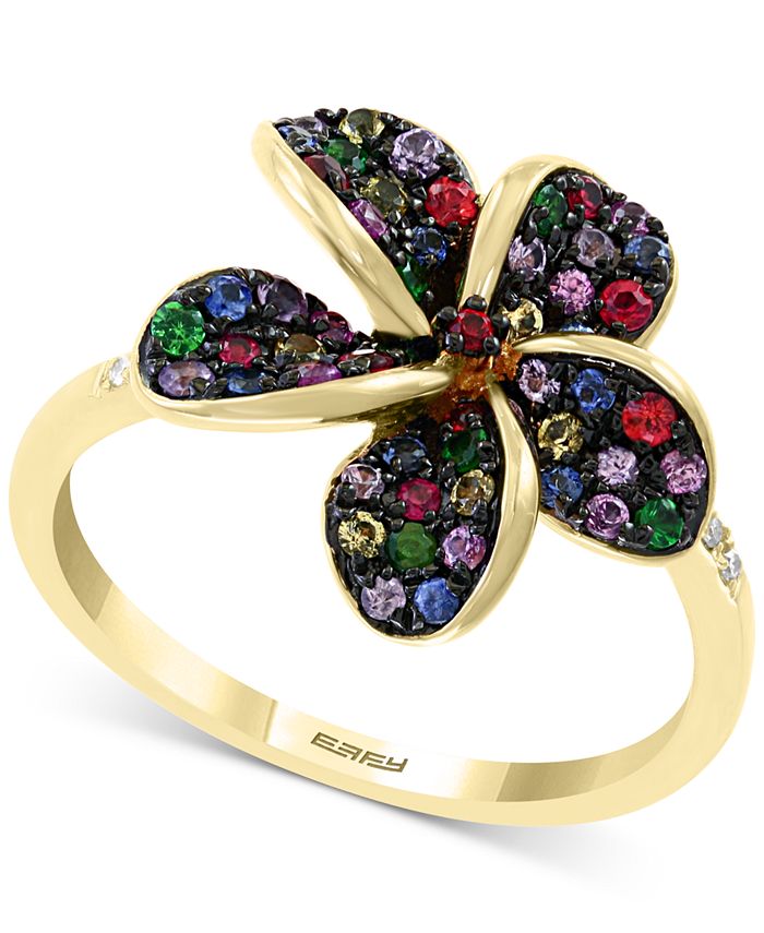 EFFY Collection EFFY® Multi-Sapphire (3/4 ct. t.w.) and Diamond Accent ...