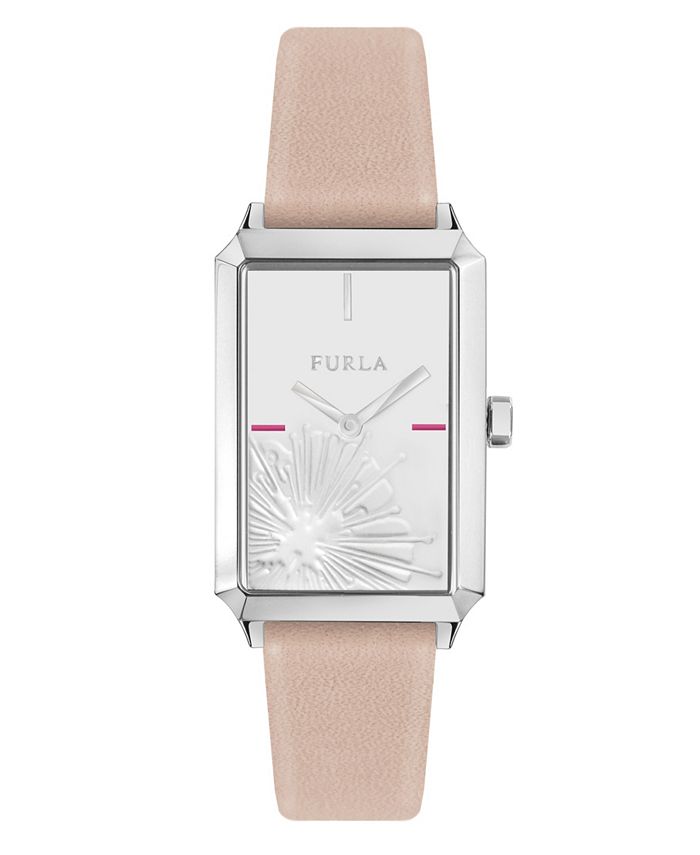 Furla Women's Diana Silver Dial Calfskin Leather Watch - Macy's