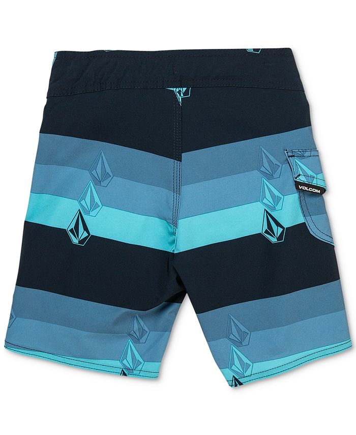 Volcom Little Boys Lido Liney Stretch Stripe Logo Board Shorts - Macy's